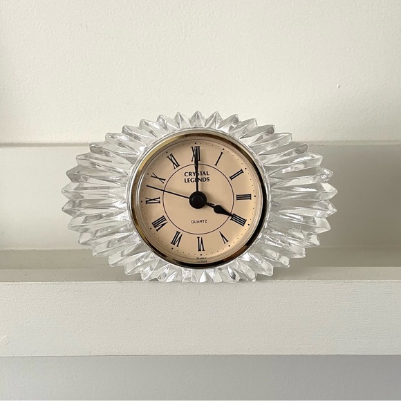 Crystal Legends | Other | Crystal Legends Art Deco Quartz Clock | Poshmark